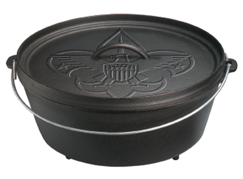 Lodge Boy Scouts of America Engraved 6-Quart Cast Iron Camp Dutch Oven ...